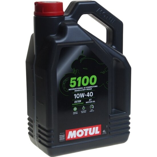 Моторное масло Motul 5100 Ester 4T 10W-40 полусинтетическое 4л (Вьетнам)