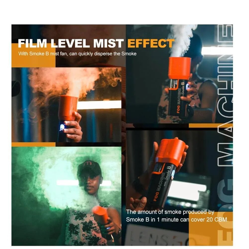 LENSGO Smoke B ручная дымовая машина для фотосъемки специальных эффектов генератор дыма для фотосессии — фото 1