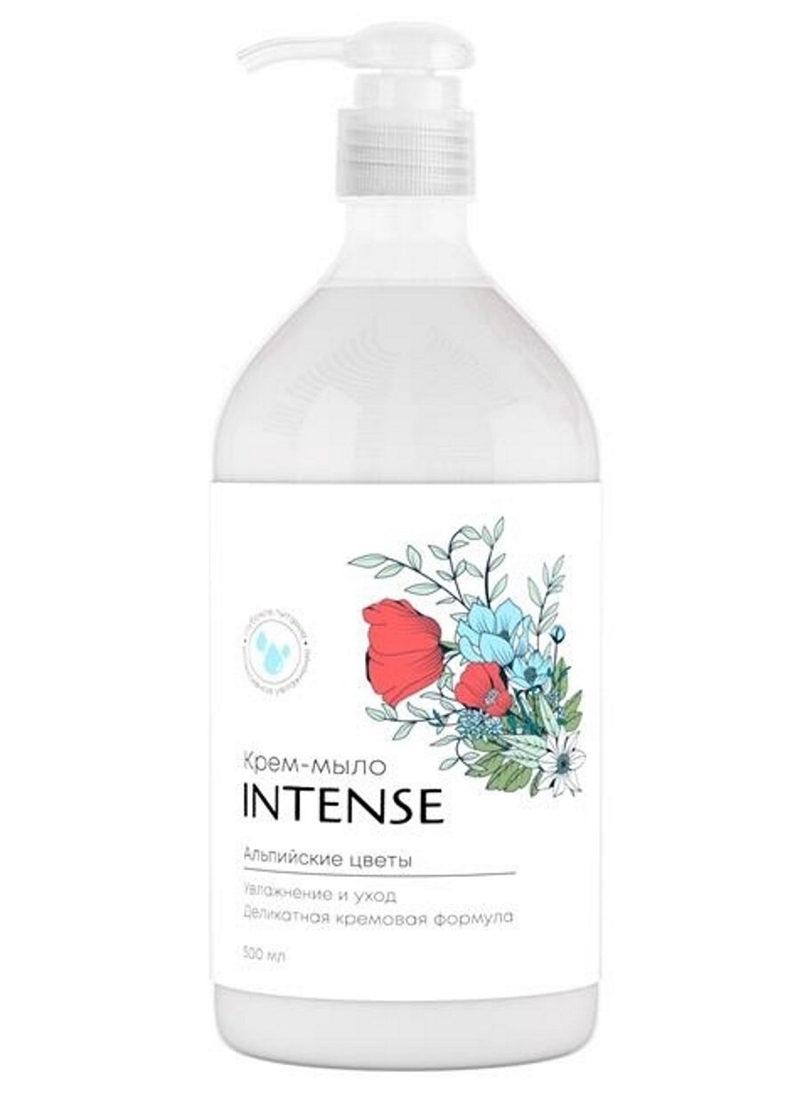 Крем-мыло жидкое увлажняющее Clean&Green Intense Альпийские цветы 500мл дозатор