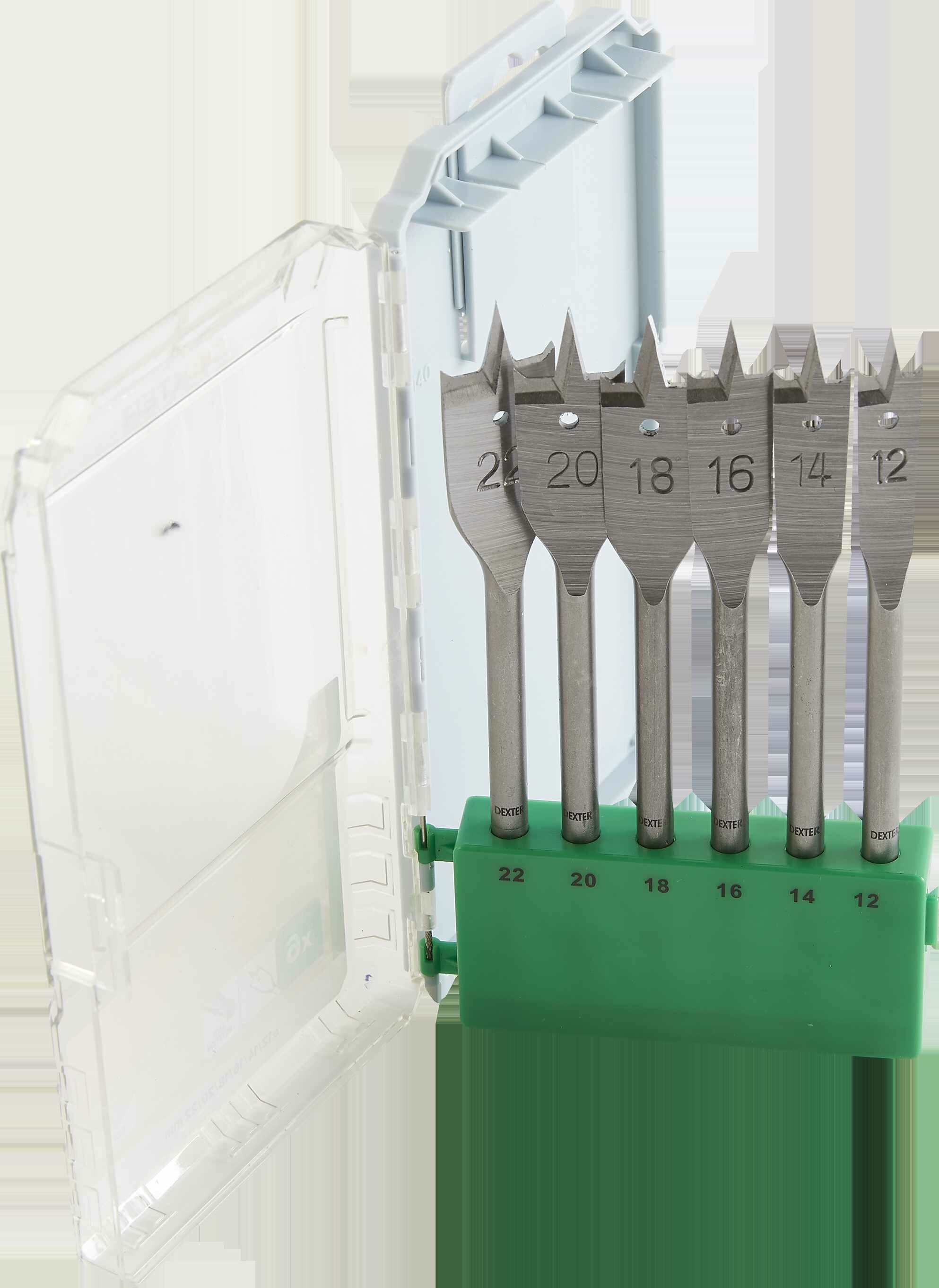 Набор сверл перовых по дереву Dexter SM22N2W140, 6 шт.