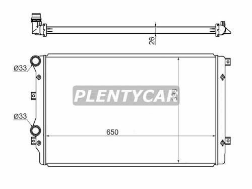 Радиатор Volkswagen / Audi / Skoda / Jetta SG-VW0008 Sat