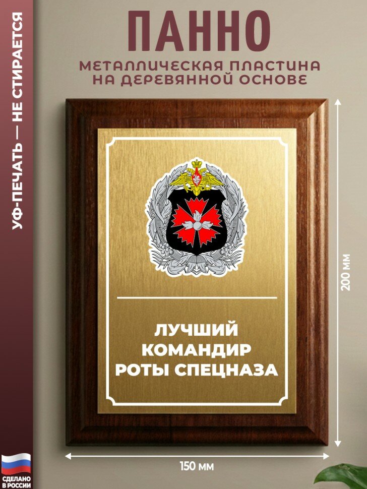 Настенный диплом "Лучший командир роты спецназа"