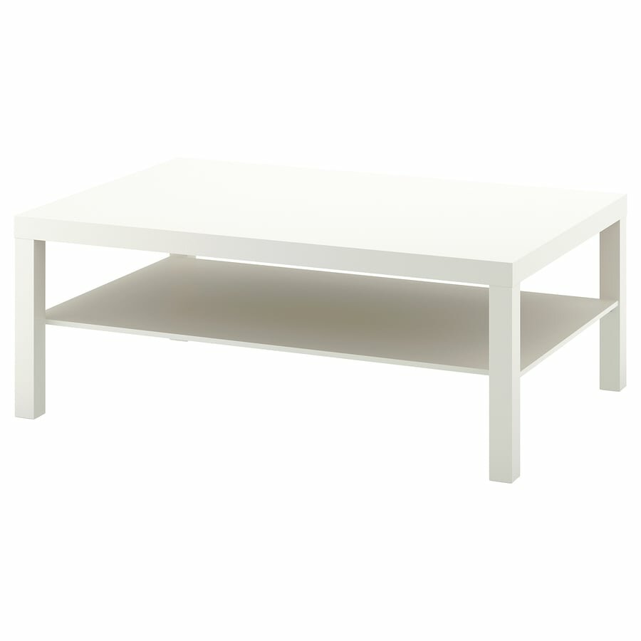 Кофейный столик с полкой IKEA LACK, цвет белый 118x78см, 804.499.01