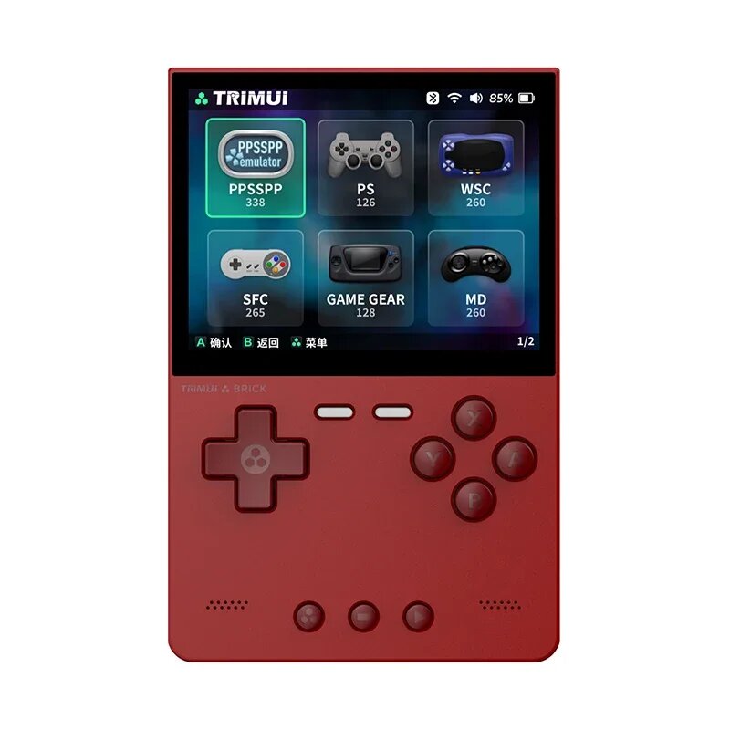 OWLLON TRIMUI BRICK портативная игровая консоль add 128GB card, Красный, Красный