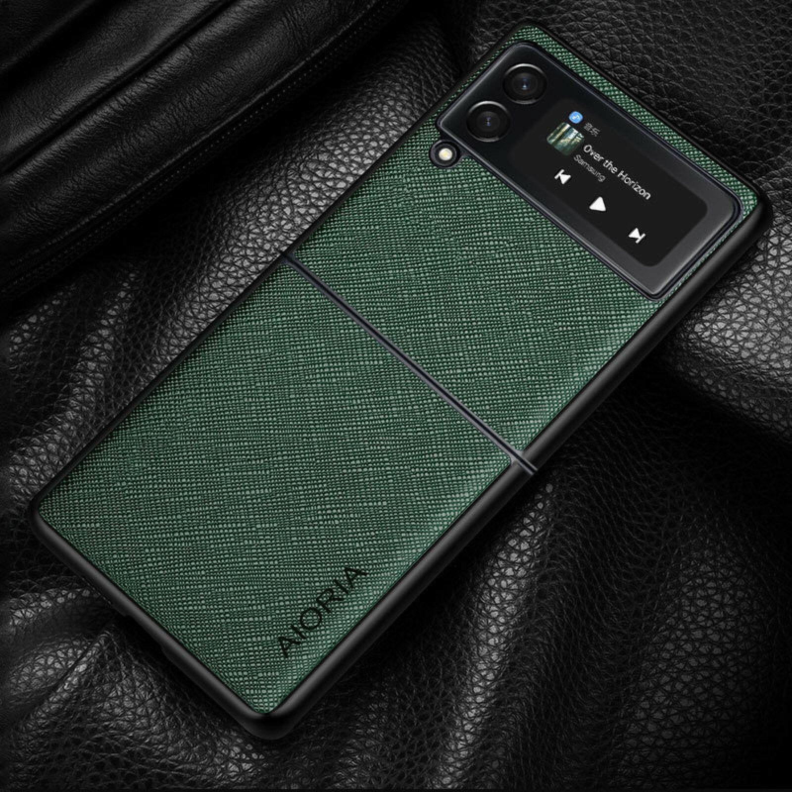 Чехол-накладка Чехол. ру для Samsung Galaxy Z Flip 3 из силикона с текстурным покрытием зеленая