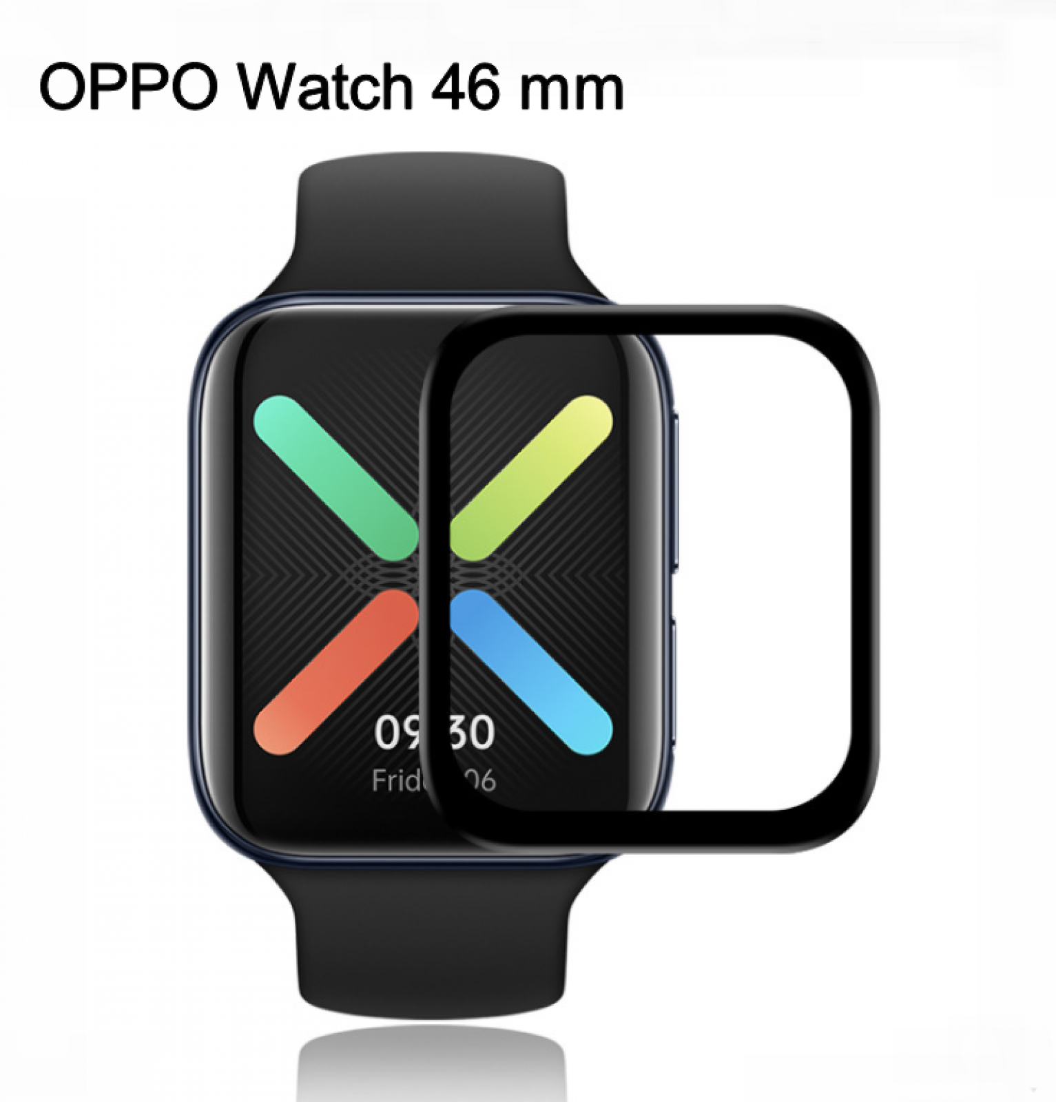 3D Защитная пленка MyPads Tape для смарт-часов OPPO Watch 46 mm глянцевая