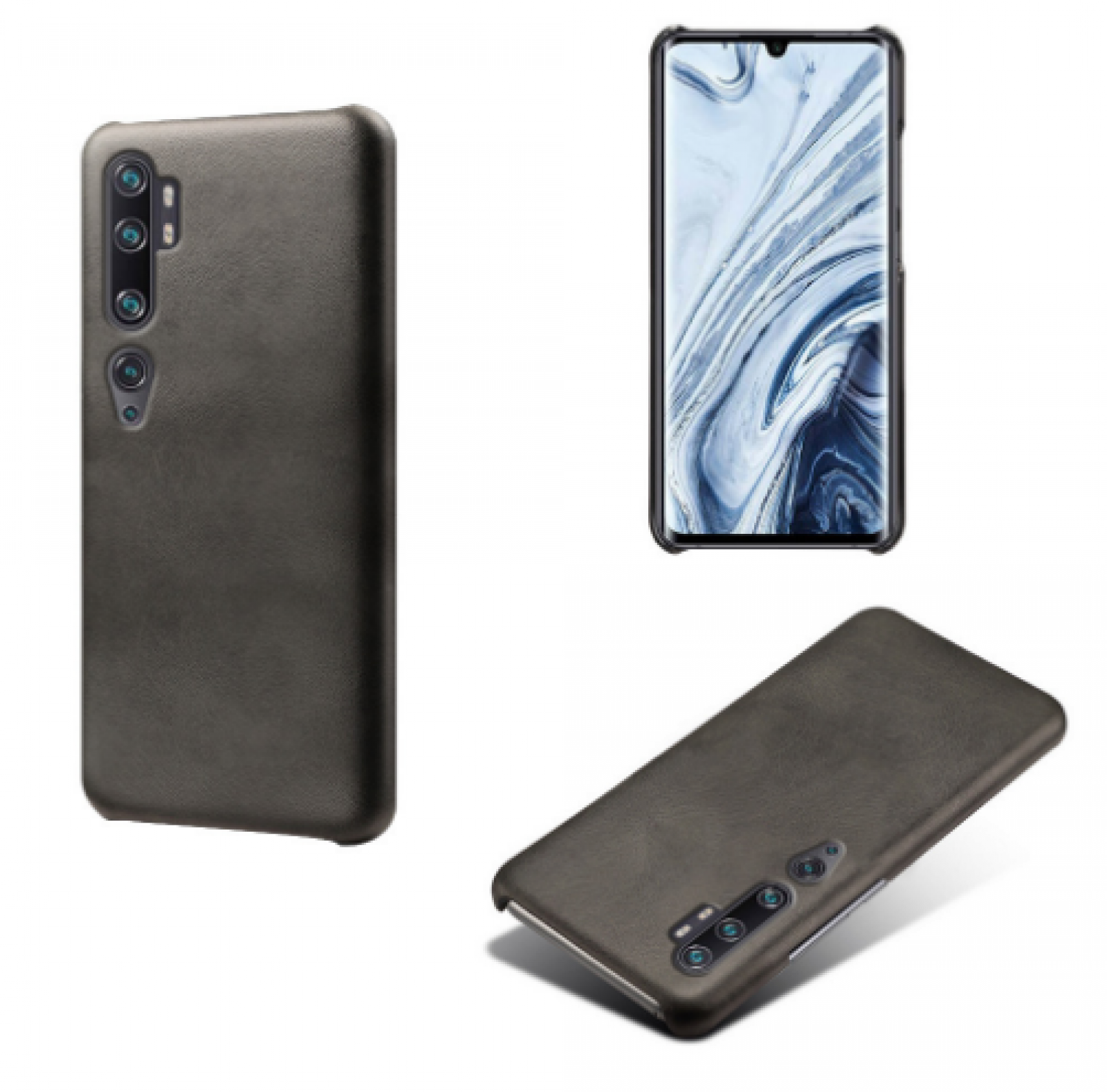 Защитный чехол MyPads панель-крышка из импортной кожи для Xiaomi Mi Note 10, Mi Note 10 Pro, Mi CC9 Pro черный