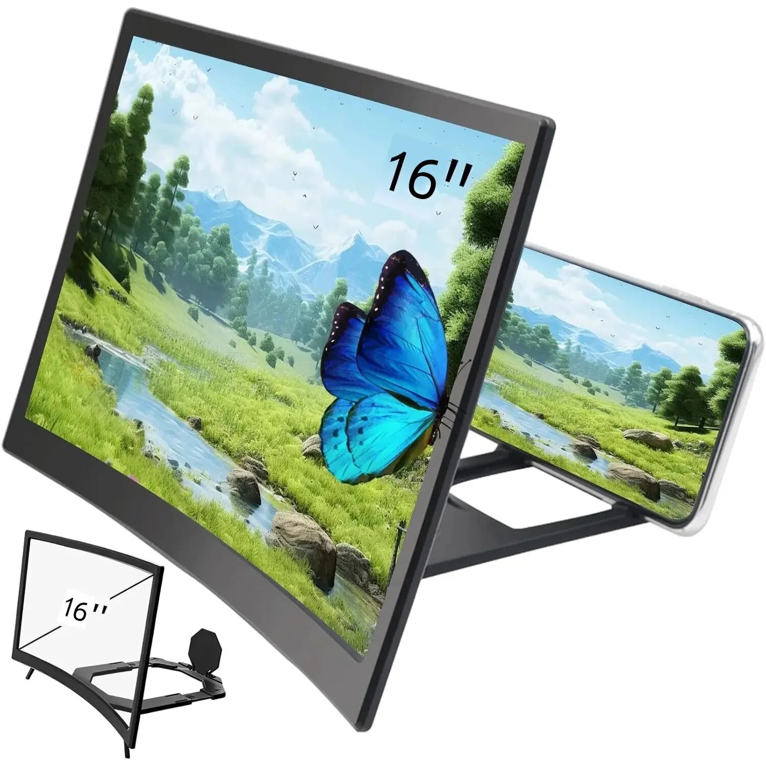 3D-лупа для сотового телефона, увеличитель экранов лупы для телефона HD, экраны проектора для усилителя экрана мобильного телефона