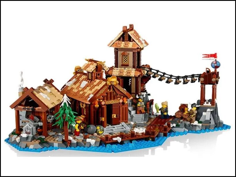 Конструктор Viking Village - Викинги. Большой набор, 4 минифигурки, кузница, башня. — фото 1