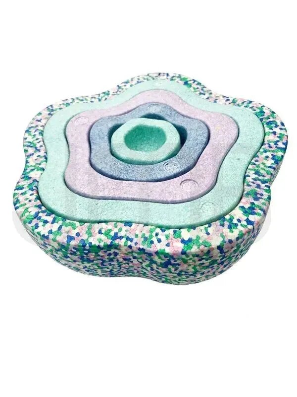 Балансир развивающая игрушка для детей из пластика, разноцветные камни-ступеньки