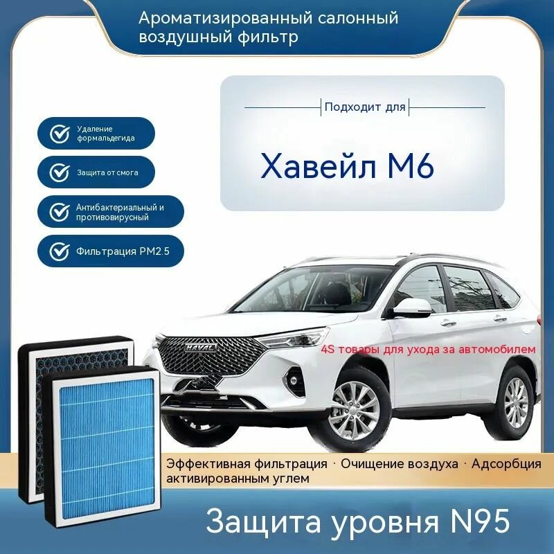 Фильтр салонный арт. Салонный фильтр угольный Haval M6 Хавал М6, Фильтр салонный для автомобиля Haval M6, воздушный фильтр кондиционера0.01, 1 шт.