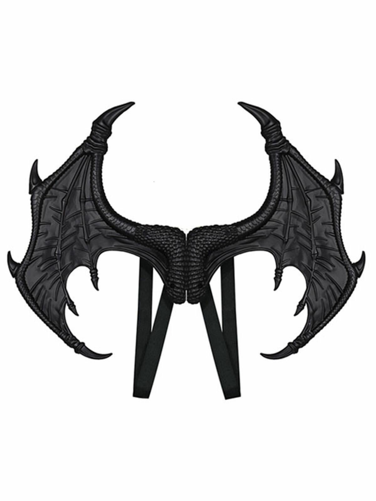 Детский костюм дракона с крыльями и хвостом, - Черное крыло дракона RP