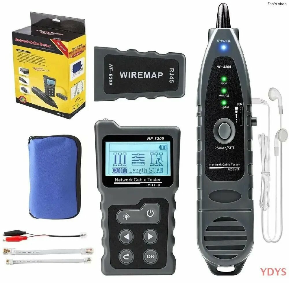 Кабельный тестер цифровой Noyafa NF-8209 YDYS