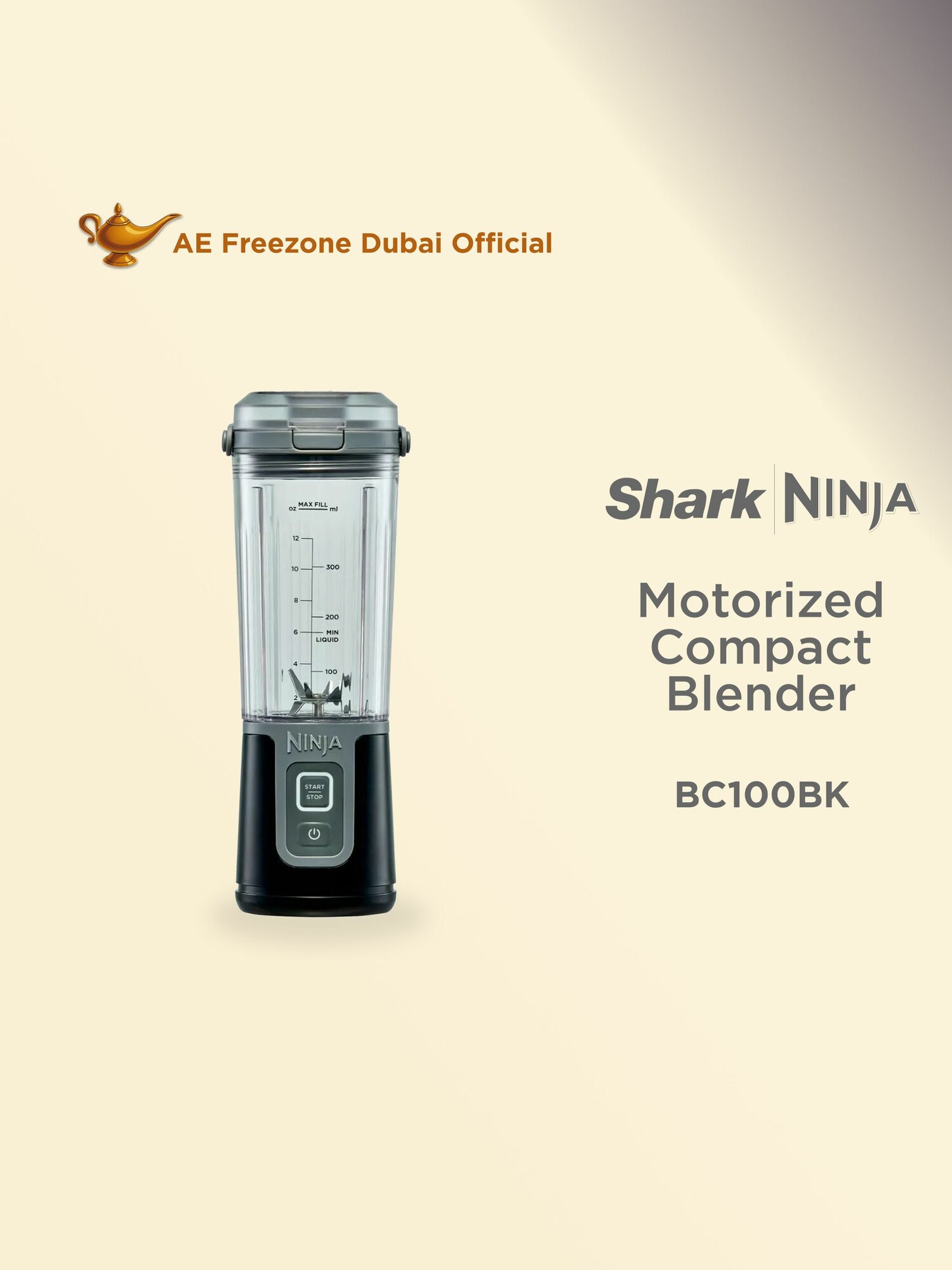 Блендер компактный Shark Ninja Motorized Compact Blender (BC100BK) Black