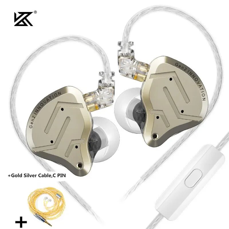KZ ZSNPro 2 наушники Gold с микрофоном