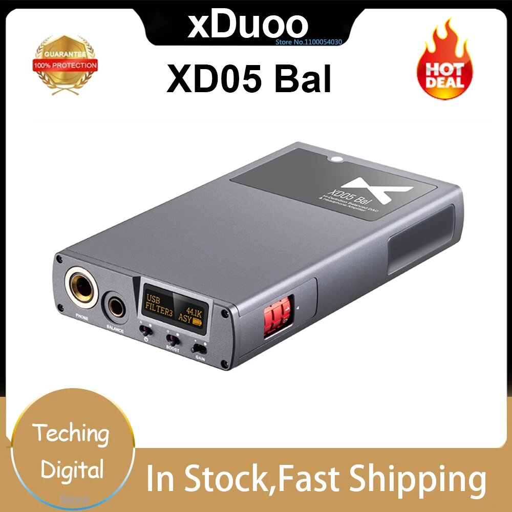 Оригинальный XDUOO XD05 BAL портативный декодирующий усилитель для наушников сбалансированный ЦАП XD05BAL 32 бит/768 кГц DSD512 XD-05BAL