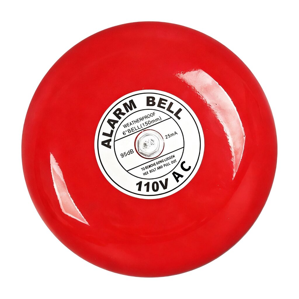Круглый электрический безопасности Сирена 6 дюймов 95 дБ проникновения сигнала нескольких напряжение электропитания пожарной безопасности устройства