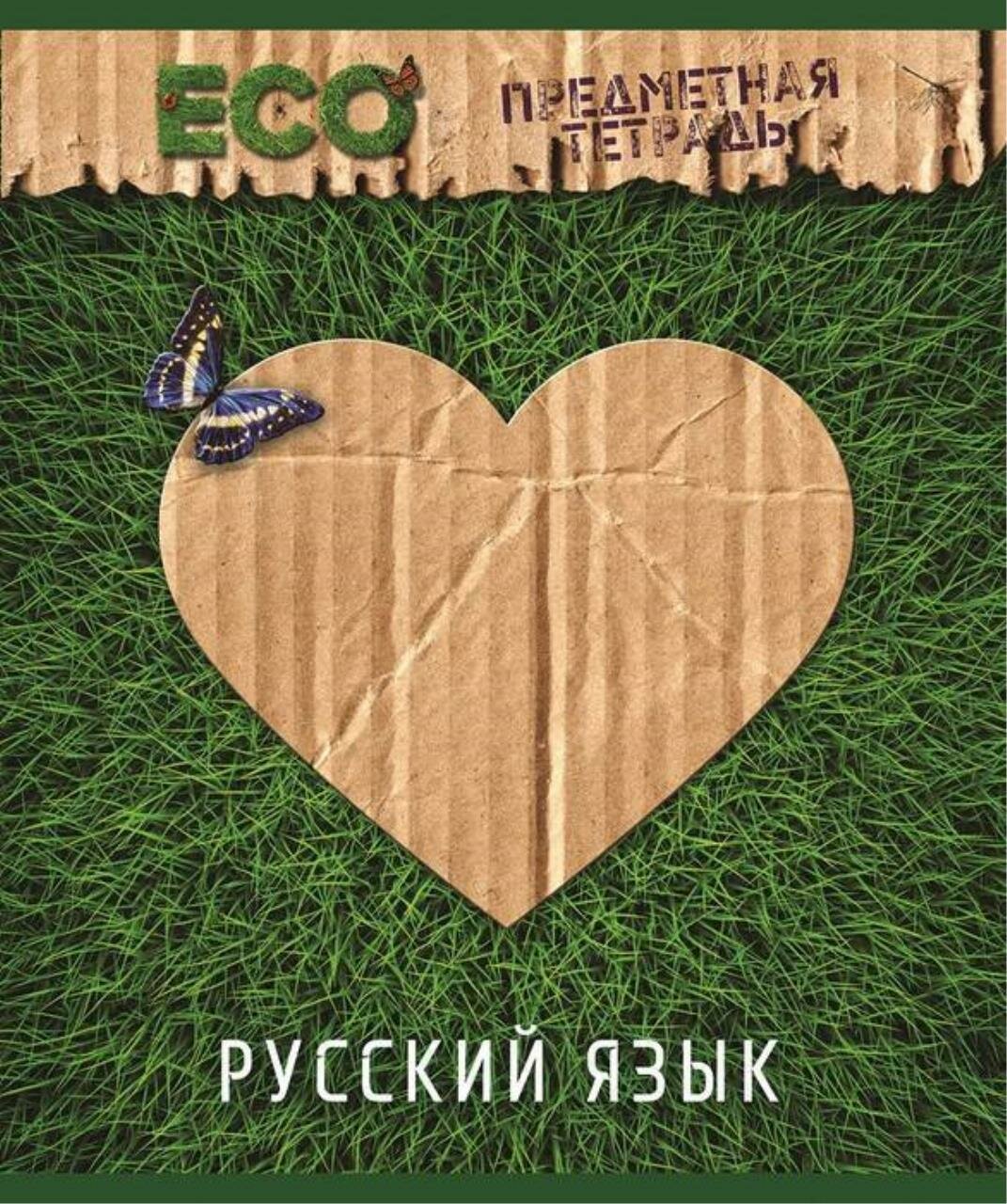 Тетрадь 48 л. А5 линия ЭКО Русски язык мелованны картон, конгрев, твин-лак