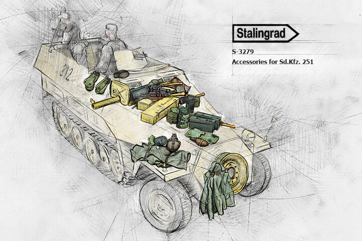 3279 Stalingrad Обвес для бронетранспортера Sd.Kfz. 251 1/35