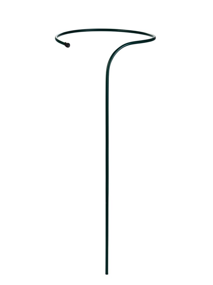 Кустодержатель для цветов, d=35 см, h=80 см, ножка d=1 см, металл, зелёный