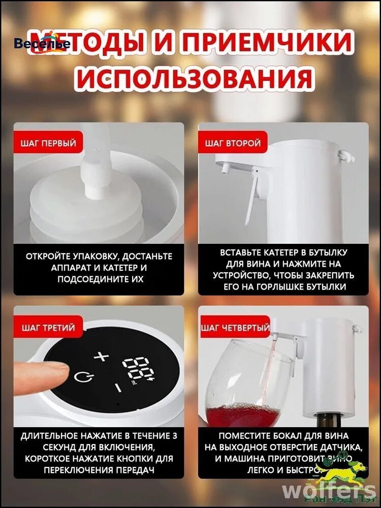 Дозатор для вина с аэрозолем, электронный диспенсер для напитков, 1 шт. Идеальный подарок. — фото 1