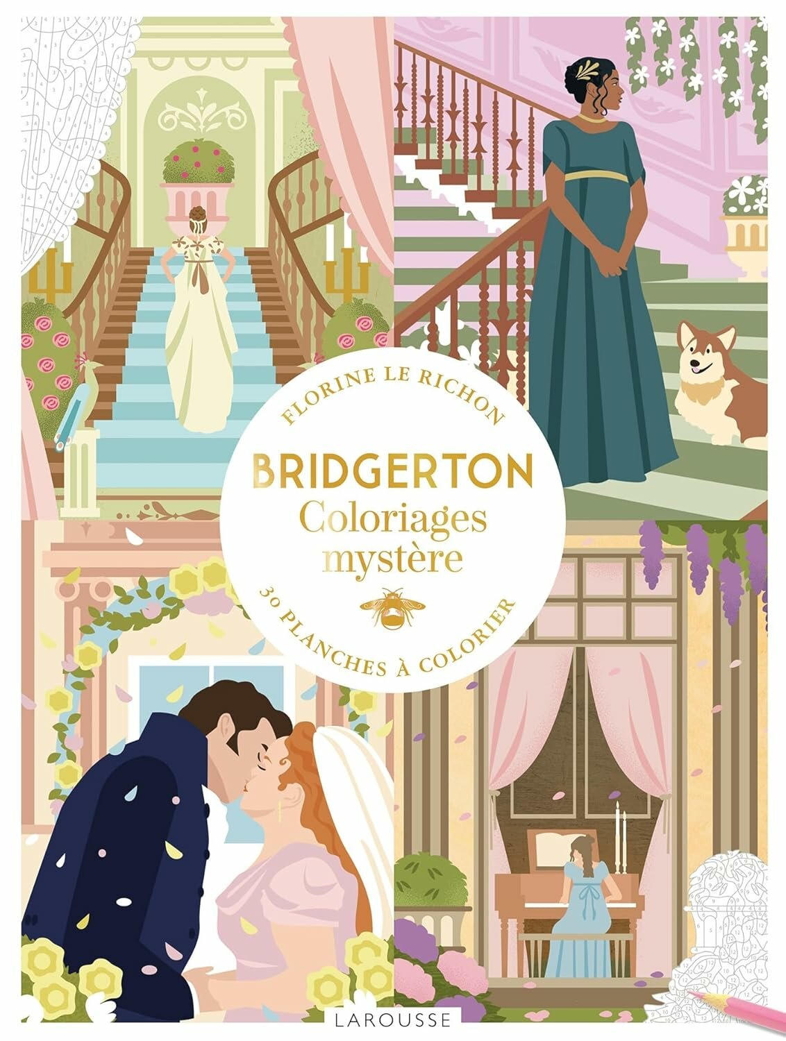 Раскраска по номерам Coloriages mystere Bridgerton/ Бриджертон, в твердом переплете 30 иллюстраций - 2036070663