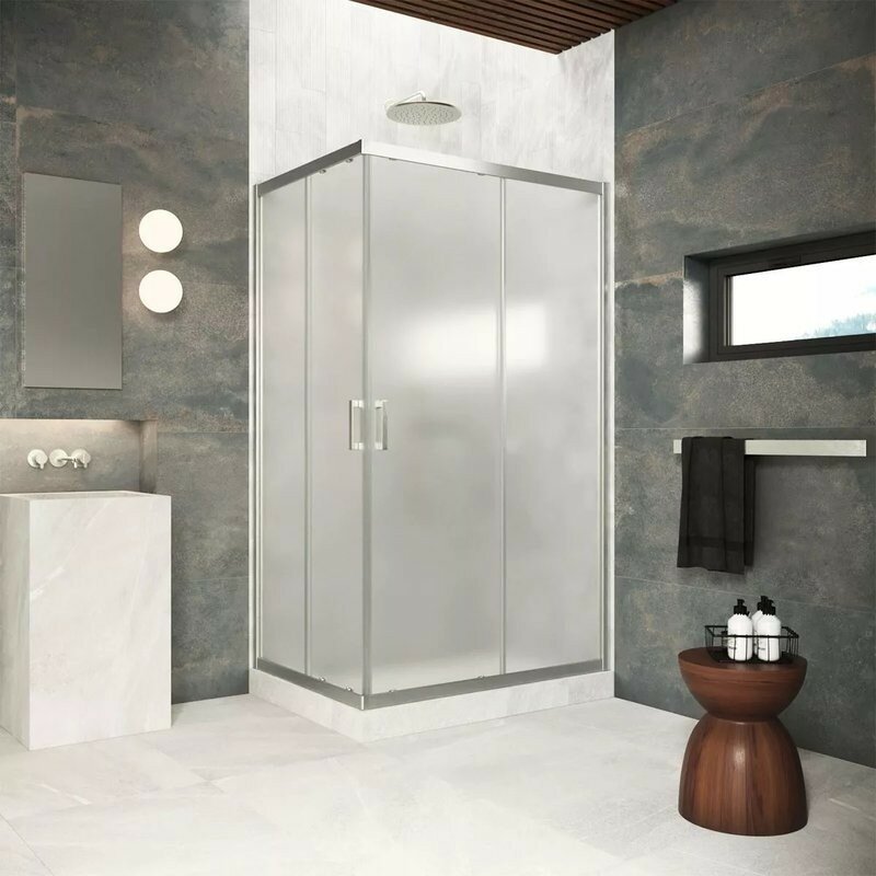 Душевой уголок Vegas Glass ZA-F Protec 95*80 04 10 профиль никель, стекло сатин
