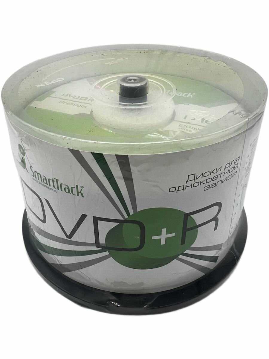 Диск для записи DVD+R Smart Track 50 шт, 16Х/4,7Gb/120 min