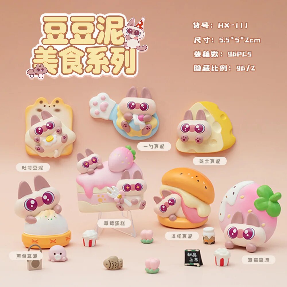 Набор миниатюрных фигурок MINISO Siam Cat Bean Paste Gourmet Series