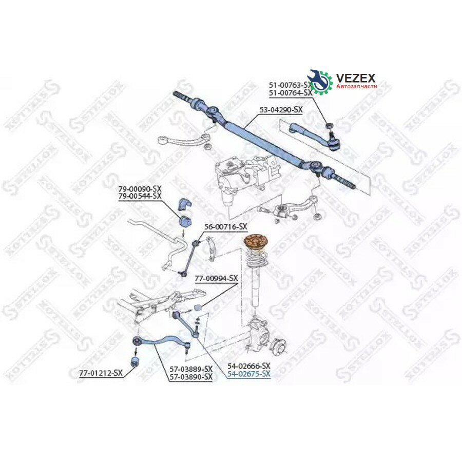STELLOX 5402675SX рычаг правый! алюм.\ BMW E39 3.5i/4.0i 96>