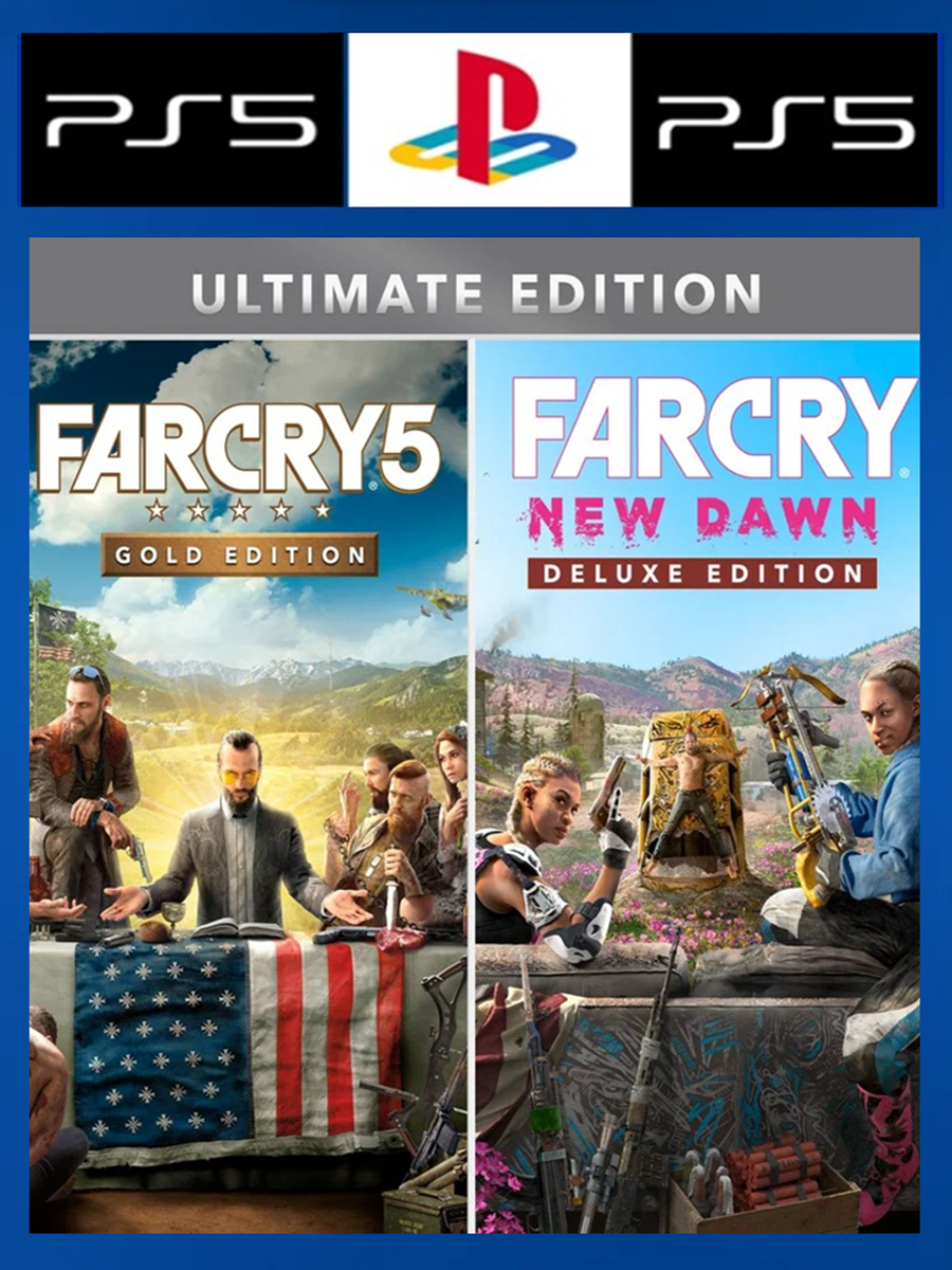 Игра Far cry 5 Gold Edition + Far Cry New Dawn Deluxe Ed (2в1) для PlayStation 5, Русская озвучка, Цифровая версия