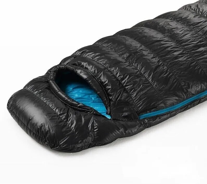 Naturehike CW400 Спальный мешок 220 см пуховый туристический с капюшоном, оранжевый — фото 1