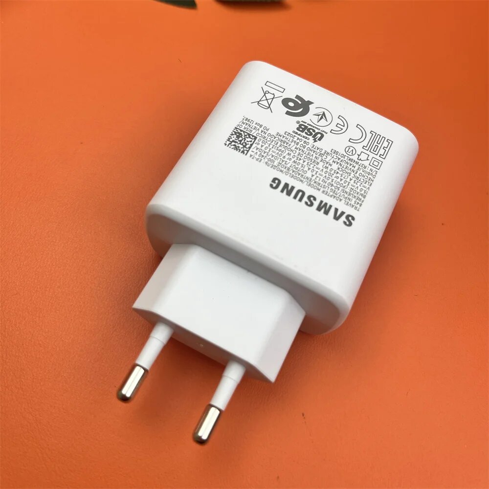 Samsung S25FE PD Зарядное устройство 45 Вт Super Fast Charge Power Chargeur Адаптер White EU No Box