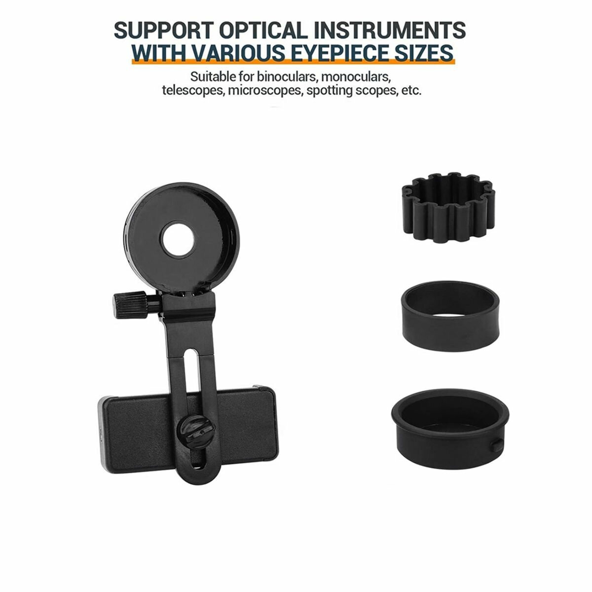Адаптер для телефона-телескопа, универсальное крепление для бинокля, монокуляра, микроскопа, держателя смартфона, зажим-кронштейн