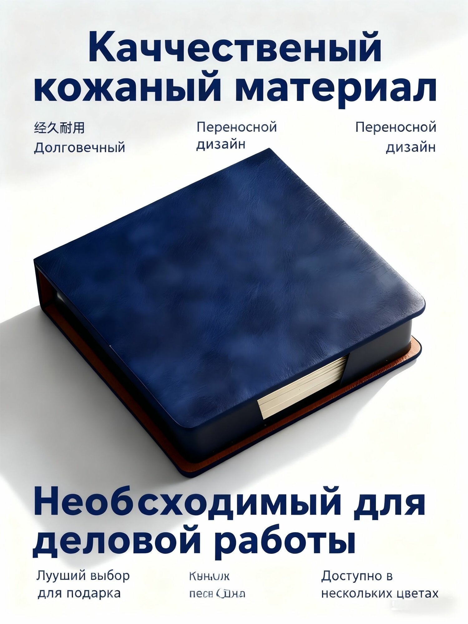 Модный органайзер для заметок Sticky Note Box Кожаный блокнот для заметок Диспенсер для рабочего стола