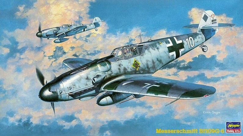 Сборная модель Немецкий истребитель MESSERSCHMITT Bf109G-6 (1/48) 09147 Hasegawa H-JT47