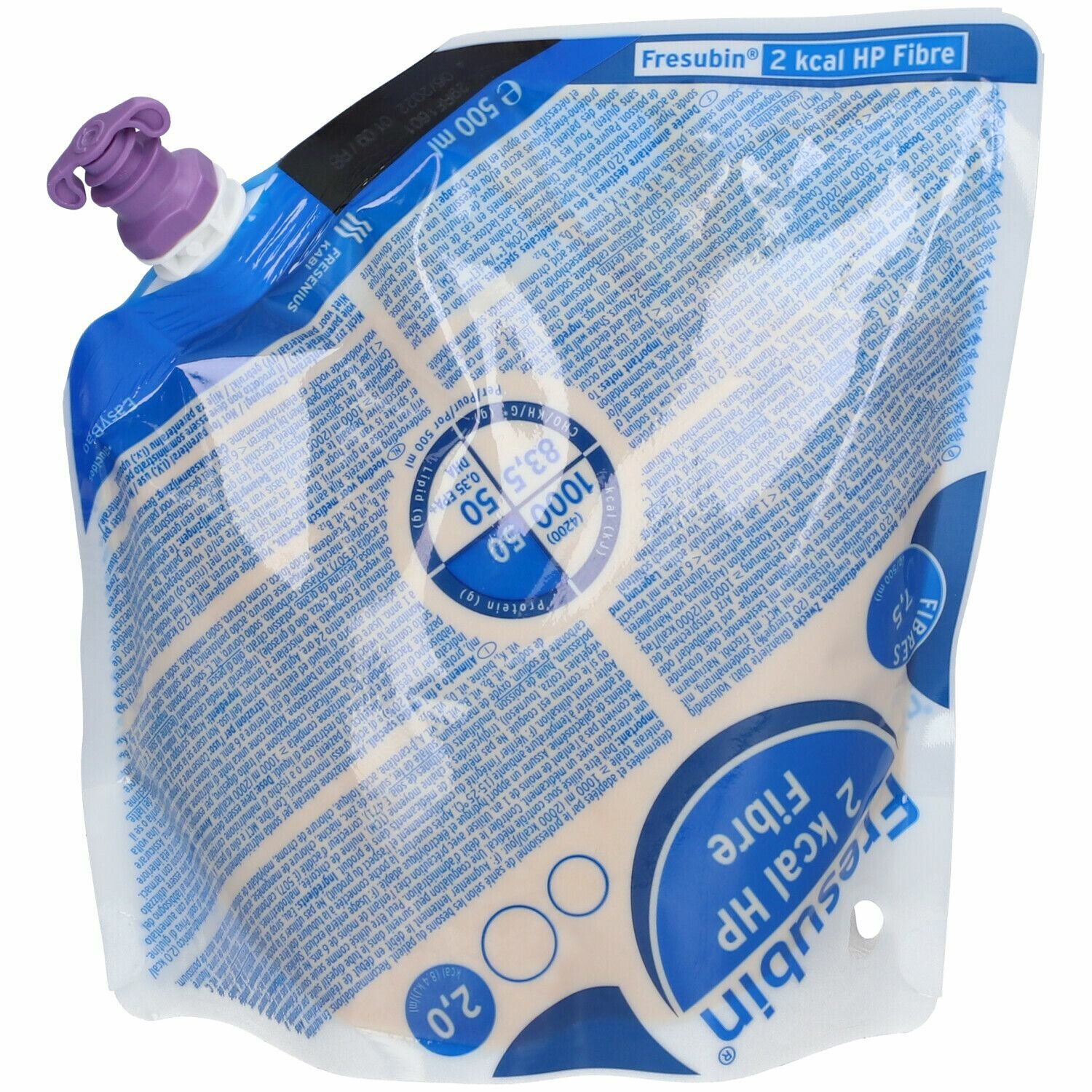 Fresubin 2 kcal HP FIBRE / Фрезубин ВП 2 ккал с пищевыми волокнами, 500 мл. Смесь для энтерального питания.