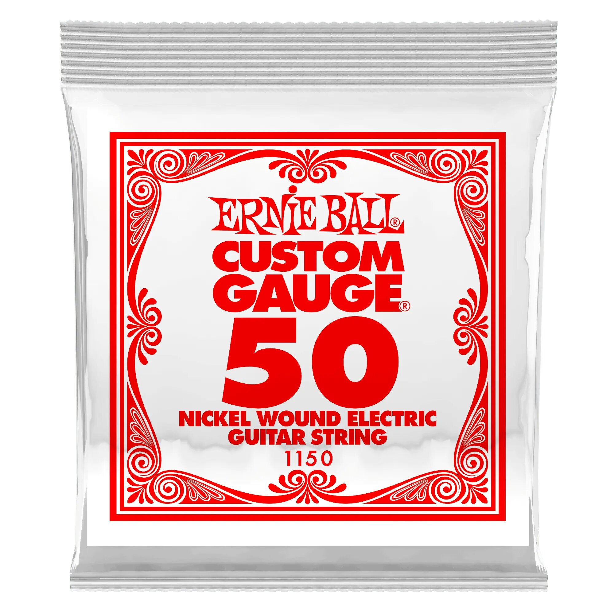 Струна для электрогитары Ernie Ball P01150 Custom gauge, сталь никелированная, калибр 50