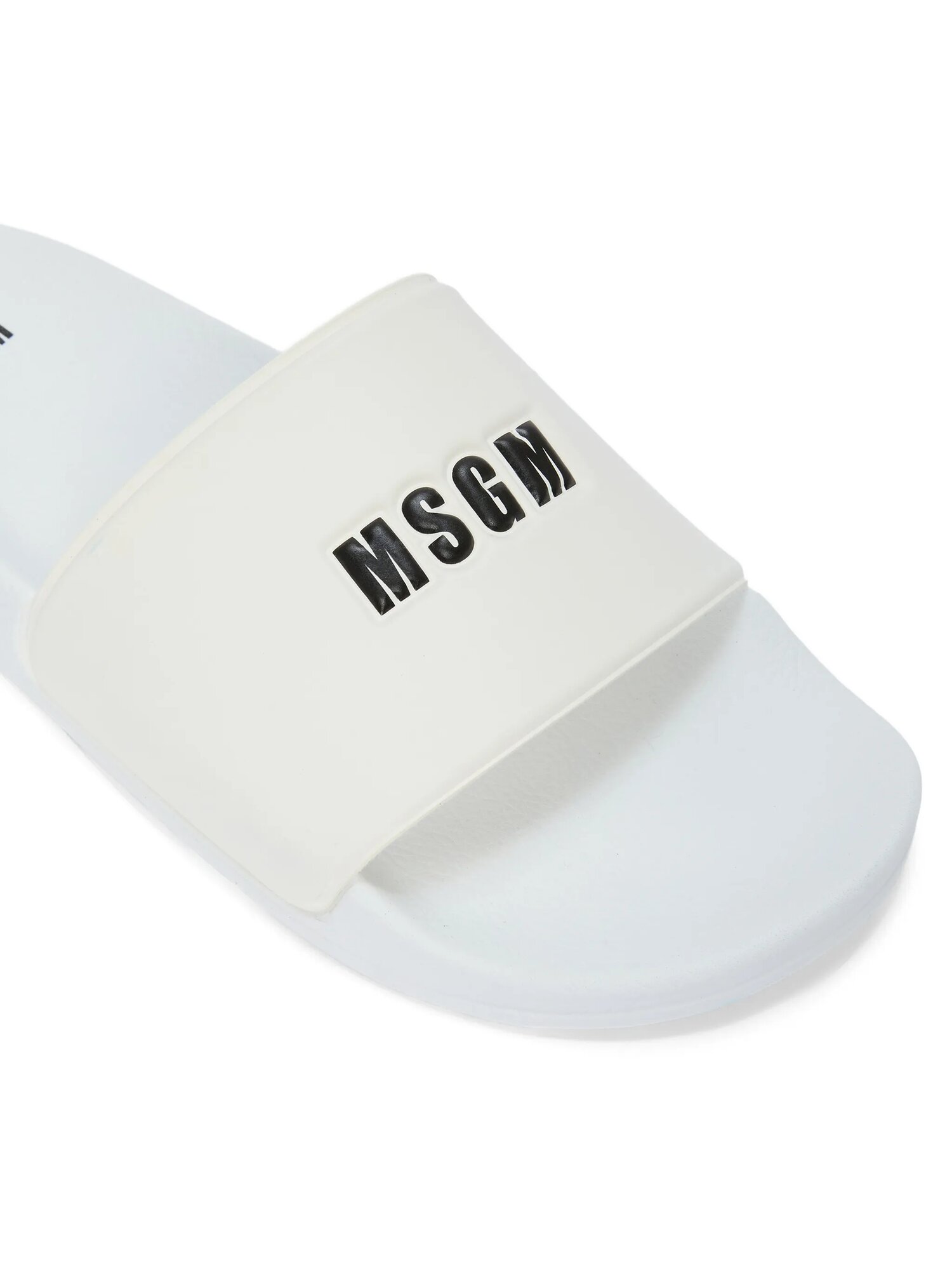 Шлёпанцы MSGM Logo-embossed slides, размер 44, белый — фото 1