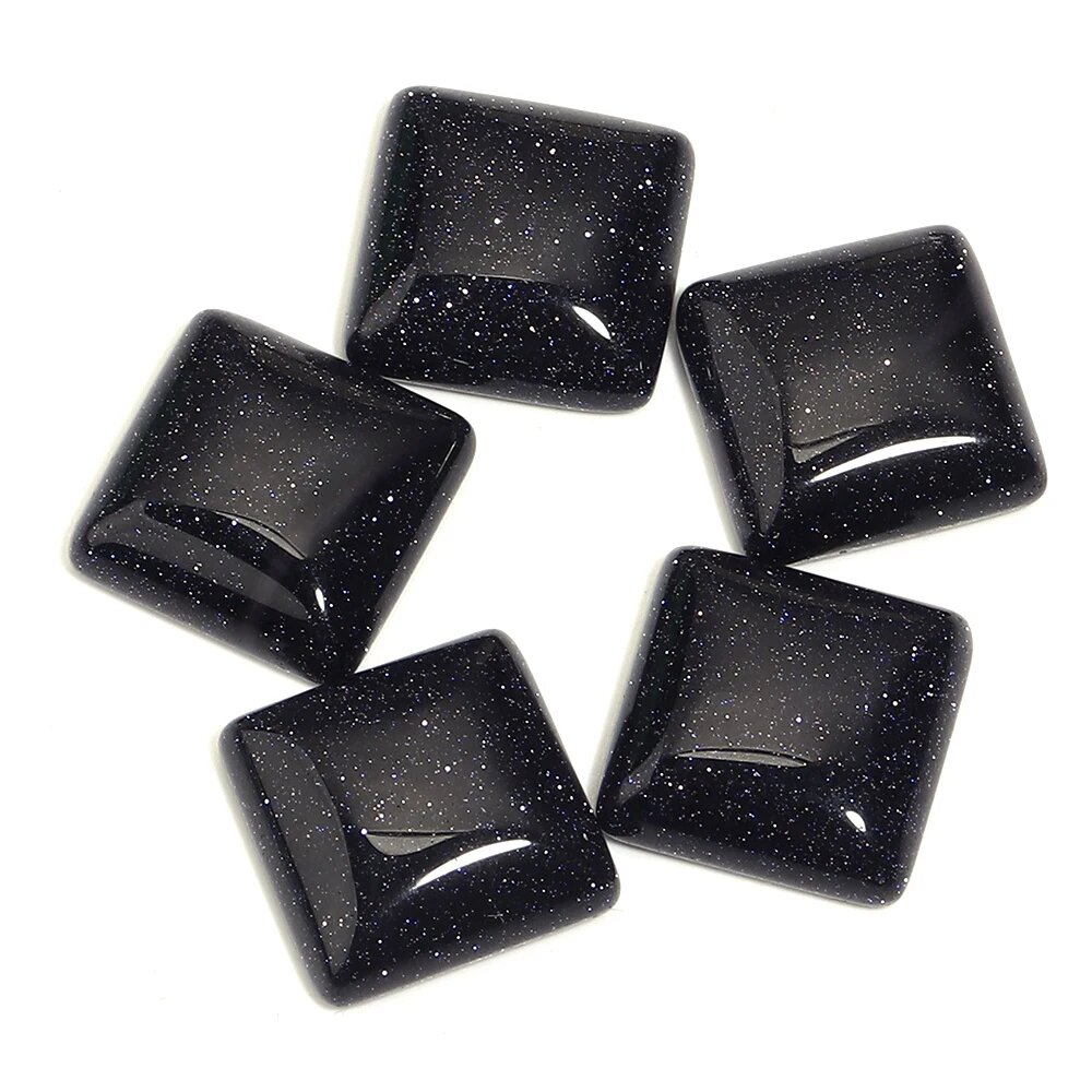 Кабошоны из натурального камня Xinyao 5 шт. Черный, blue sandstone