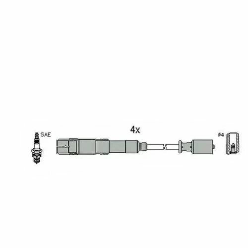 Комплект высоковольтных проводов HUCO 134294 Mercedes A-Class 09, 04->