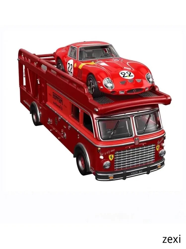 Hot Wheels Ferrari 250 GTO Transporter Игрушечная машинка 1/16 Красный — фото 1