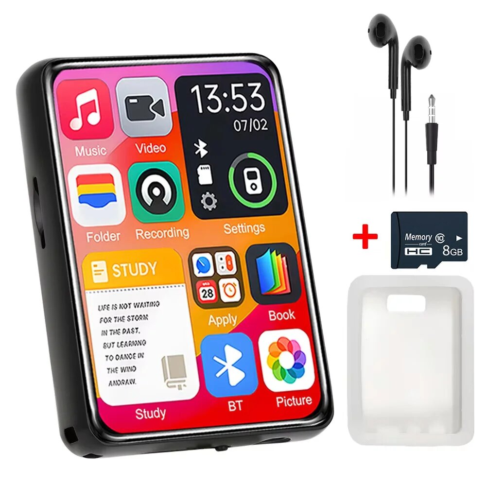 MP3-плеер Bluetooth 5.4 Hi-Fi 32ГБ Add 8G Card