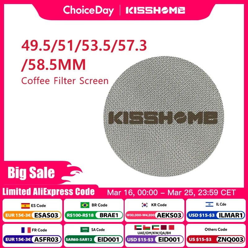 Многоразовый фильтр для шайбы для эспрессо, контактная сетка для душа для 51 мм, 54 мм, 58 мм, портафильтр Breville, аксессуары для машины для бариста