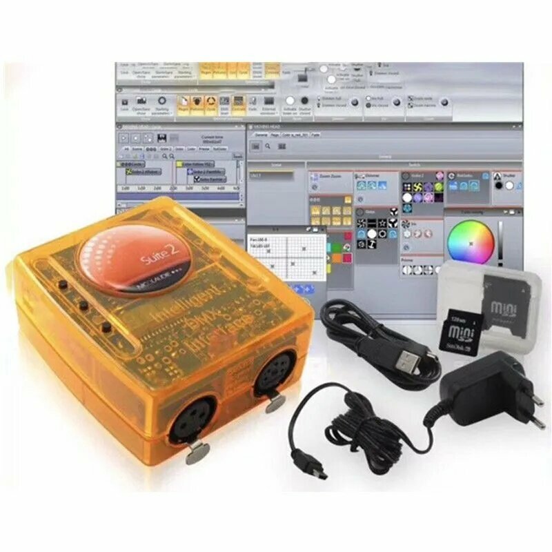 Sunlite Suite2 FCUSB Контроллер сценического освещенияНесколько декодеров DMX Встроенные сцены с эффектами; Совместимость artnet