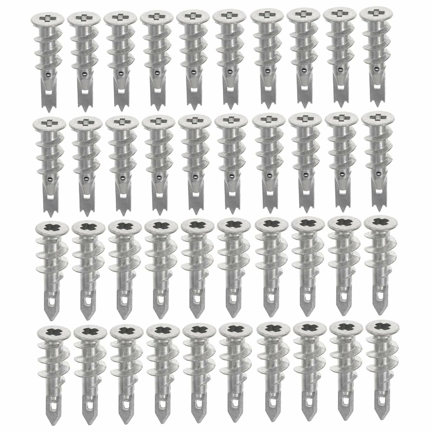 100 шт. сверхмощные анкеры для гипсокартона двойной формы для гипсокартона, дюбели для настенного крепления, стабильная