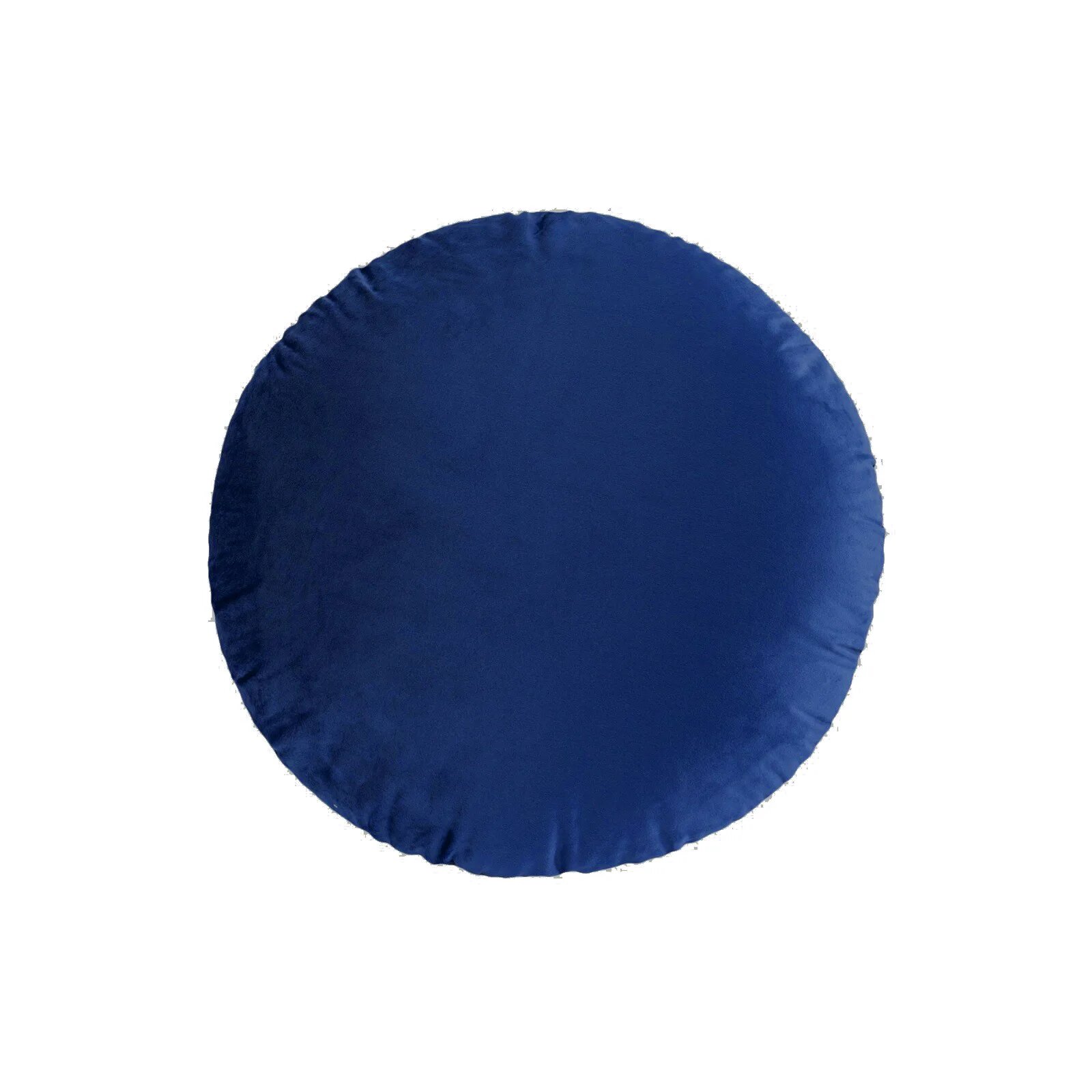 Круглая бархатная наволочка aki's gift 45 см Темно-синий, глубокий синий