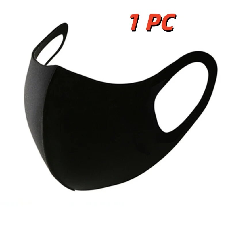 Многоразовые масочки Fashion Mask черные black-1Pc