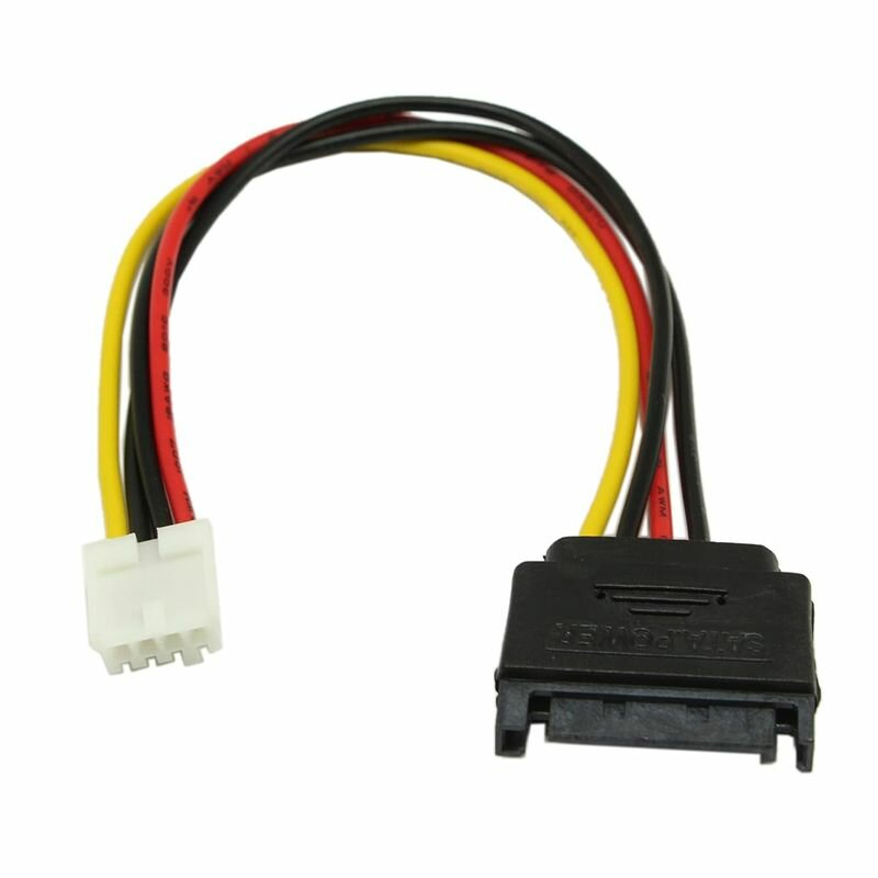 EN-Labs Кабель для компьютерной периферии SATA 15-pin/Floppy 4-pin, 0.2 м, разноцветный