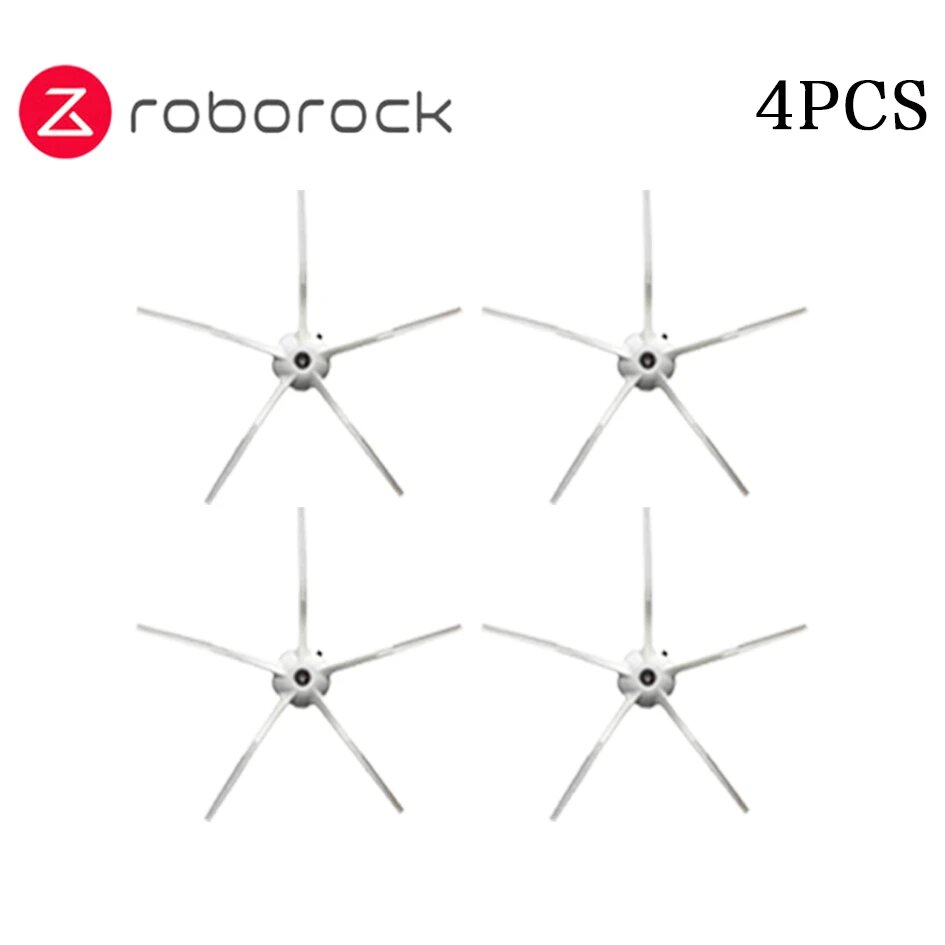 Запчасти Roborock: Щетки для Q8 Max, Q5 Pro (4 шт, темный хаки)